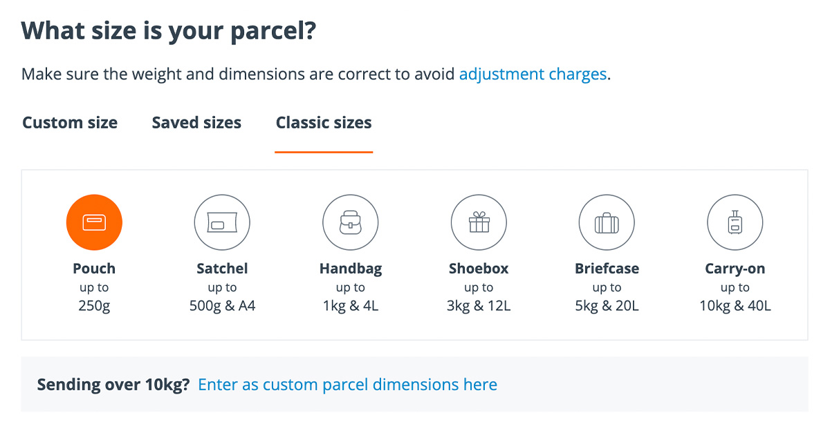 The Sendle Parcel Size Guide